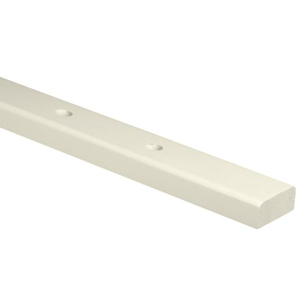 White Primed MD Modern Rake Base Rail (Pre-Drilled) - Stair Parts Online