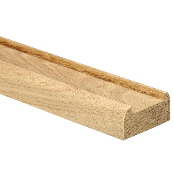 Oak MD Modern Baserail - 41mm Groove with Infill - Stair Parts Online
