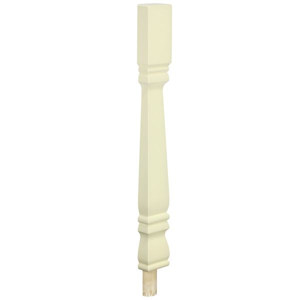 White Primed Provincial Newel Post Half - Stair Parts Online