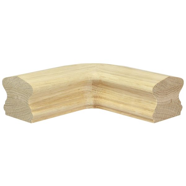 Oak TR Handrail Horizontal Turn (TR profile handrail) - Stair Parts Online
